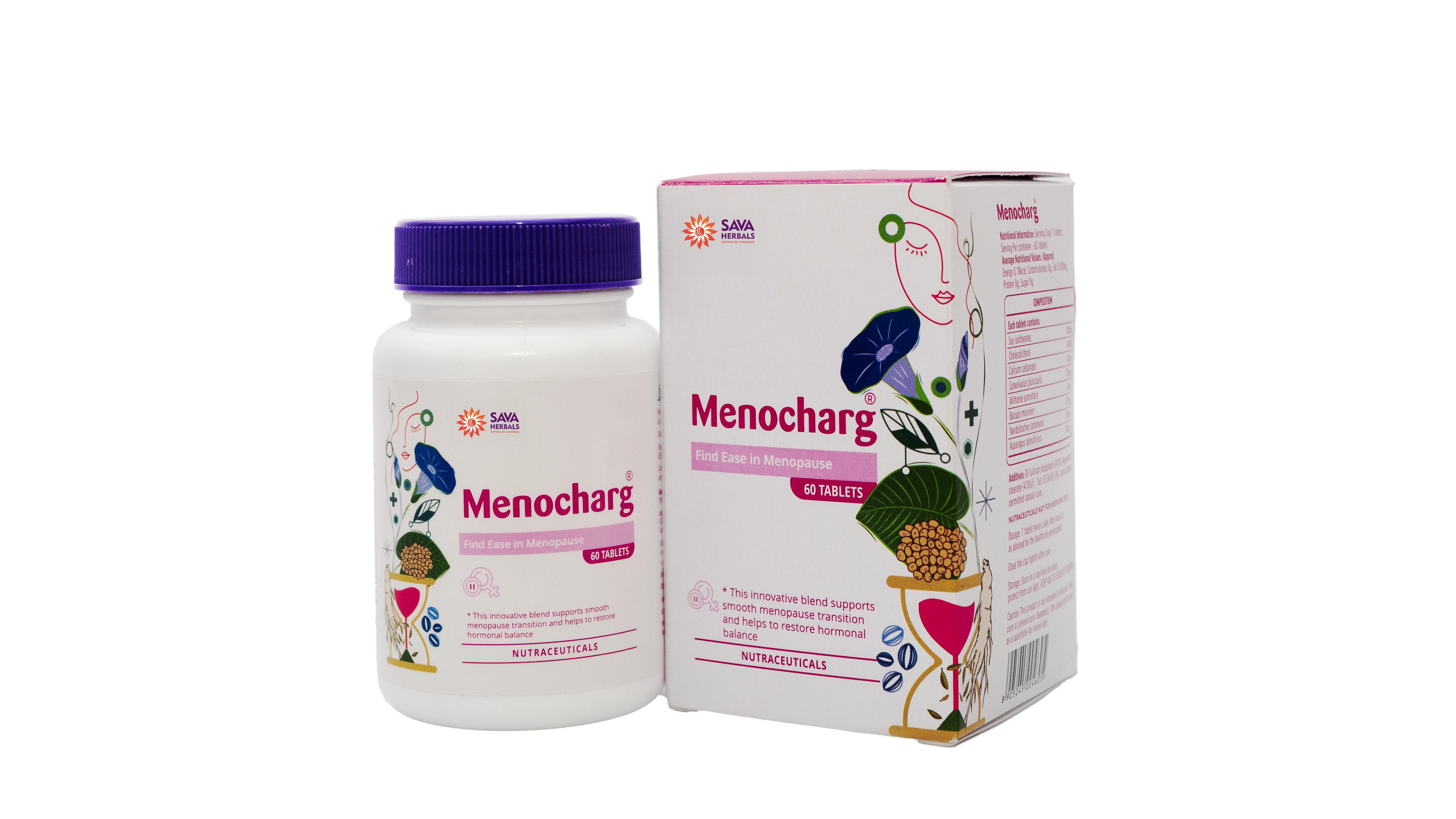 Menocharg Tablets – No Pause for Women – Sava Herbals